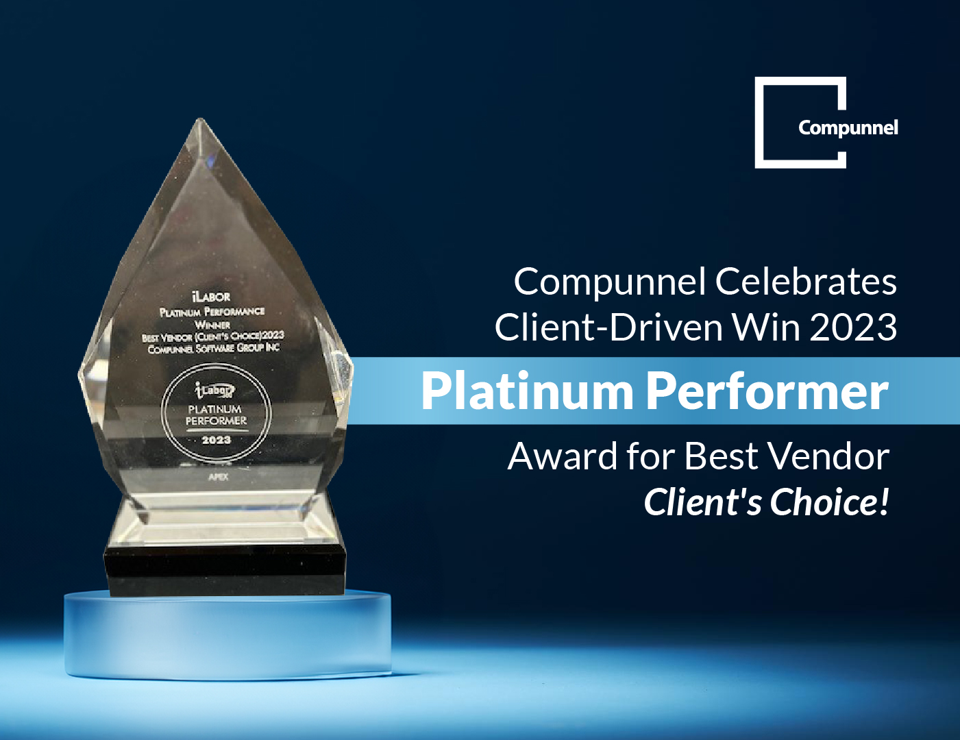 Compunnel Wins 2023 Platinum Performer Award: Best Vendor